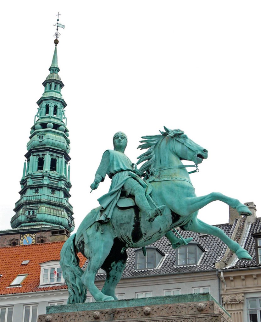Equestrian statue of Bishop Absalon in Copenhagen Denmark
