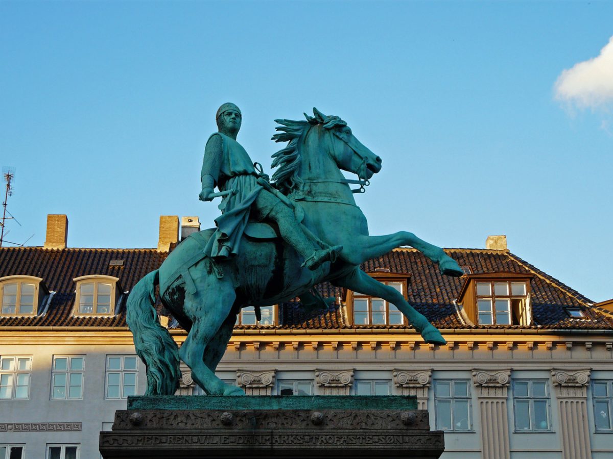 Equestrian statue of Bishop Absalon in Copenhagen Denmark