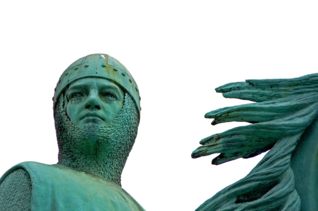 Equestrian statue of Bishop Absalon in Copenhagen Denmark