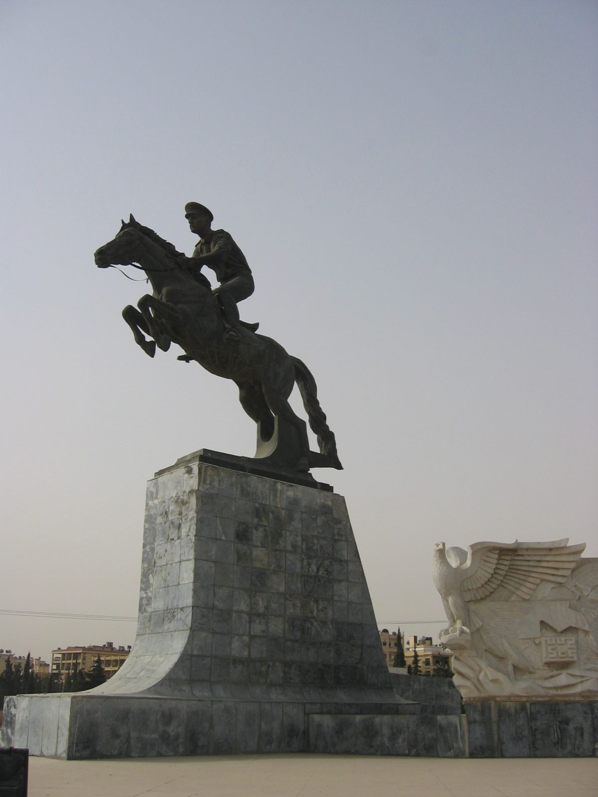 Equestrian statue of Bassel al-Assad in Aleppo Syria