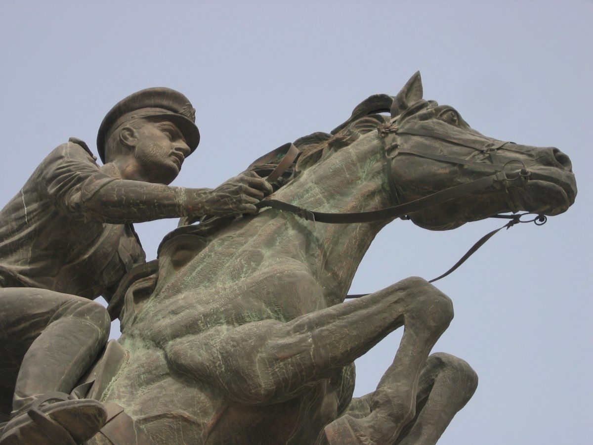 Equestrian statue of Bassel al-Assad in Aleppo Syria