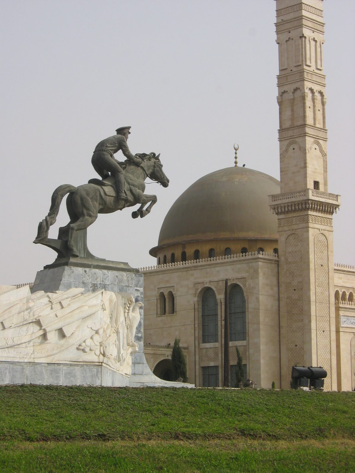Equestrian statue of Bassel al-Assad in Aleppo Syria