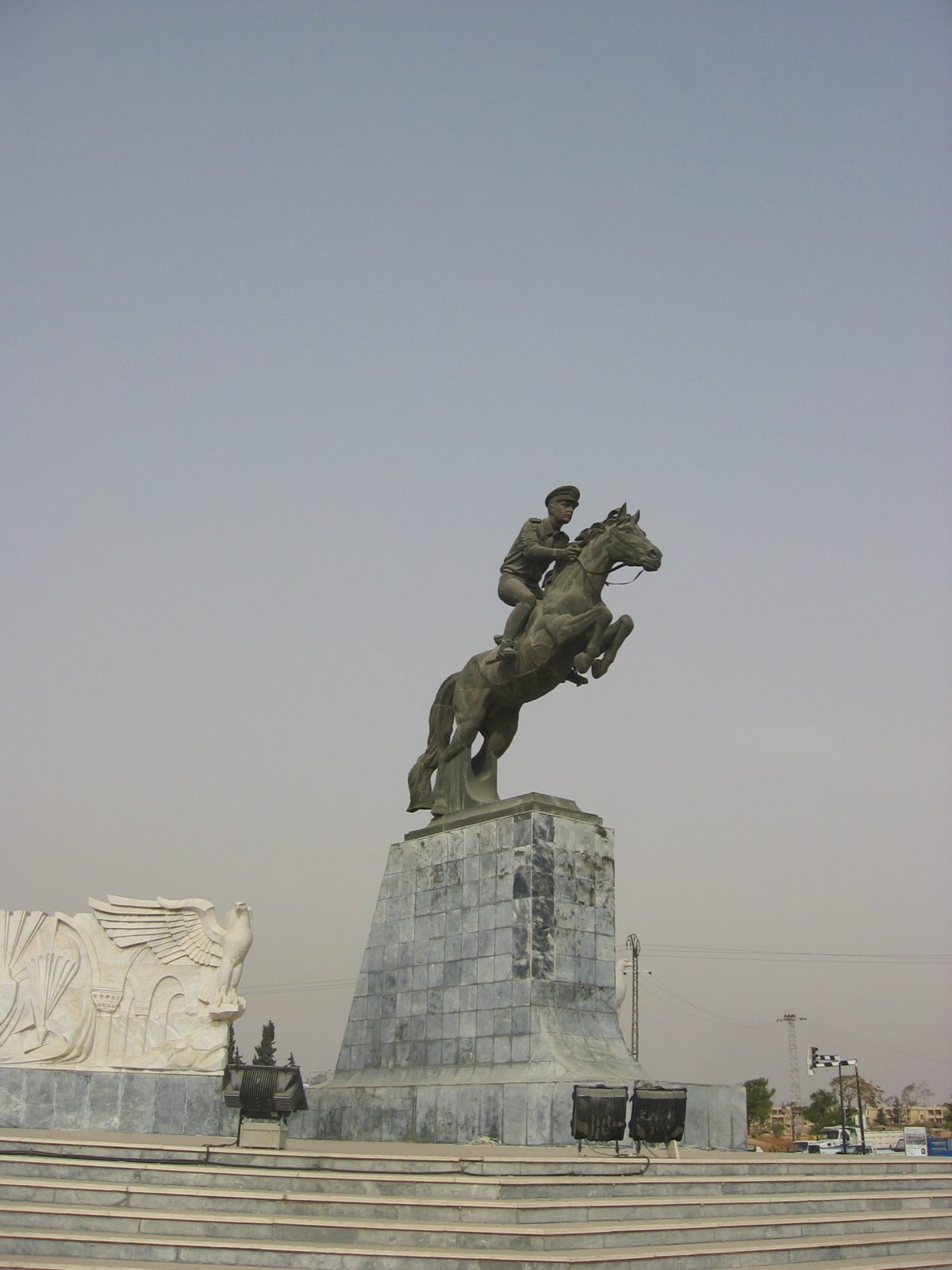 Equestrian statue of Bassel al-Assad in Aleppo Syria