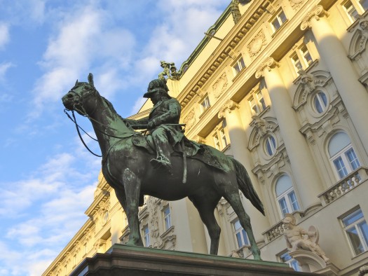 Equestrian statue of Johann Josef Wenzel Radetzky in Vienna Austria