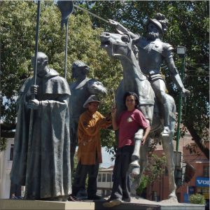 Equestrian statue of Geronimo de Osorio in Cochabamba Bolivia