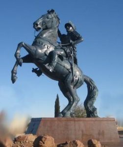 Equestrian statue of Juan de Onate in TX El Paso US