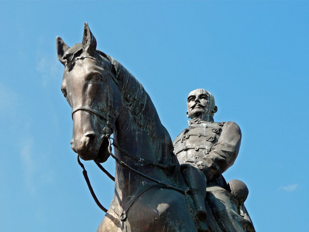 Equestrian statue of Artúr Görgey in Budapest Hungary