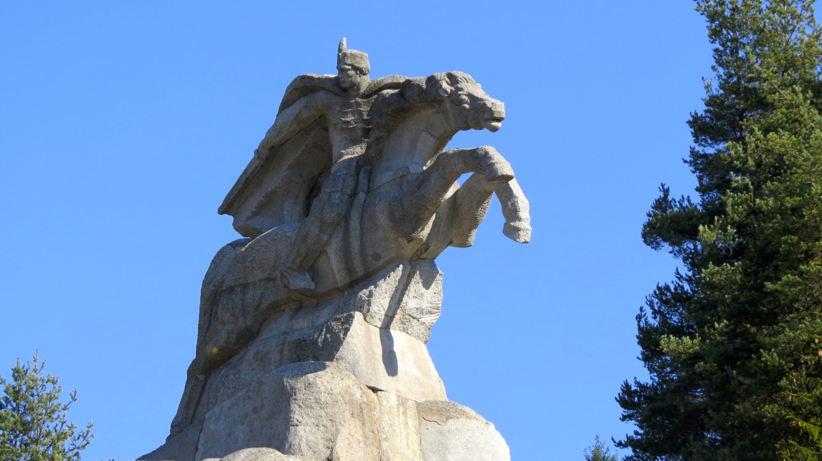 Equestrian statue of Georgi Benkovski in Koprivshtitsa Bulgaria