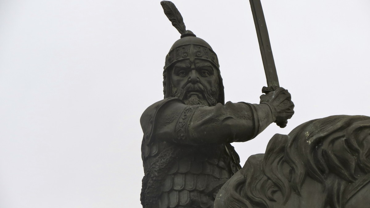 Equestrian statue of Krum the Horrible in Plovdiv Bulgaria