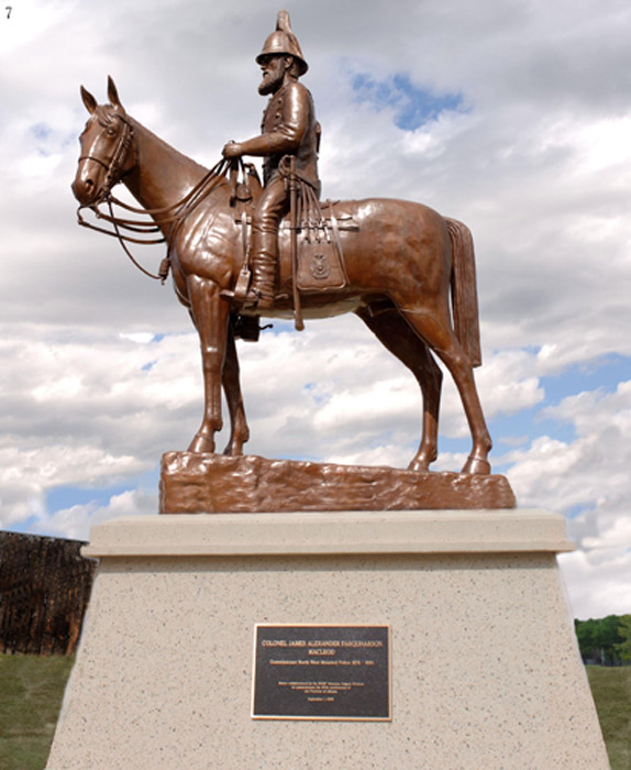 Equestrian statue of James Macleod in Calgary, Alberta Canada