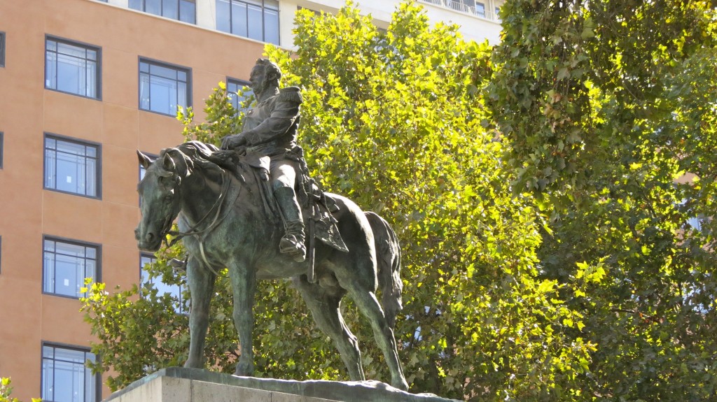 Equestrian statue of Manuel Bulnes in Santiago de Chile Chile