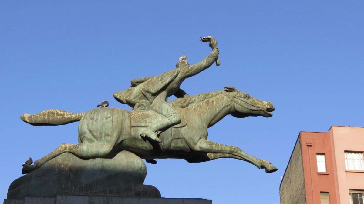Equestrian statue of Manuel Rodriguez in Santiago de Chile Chile