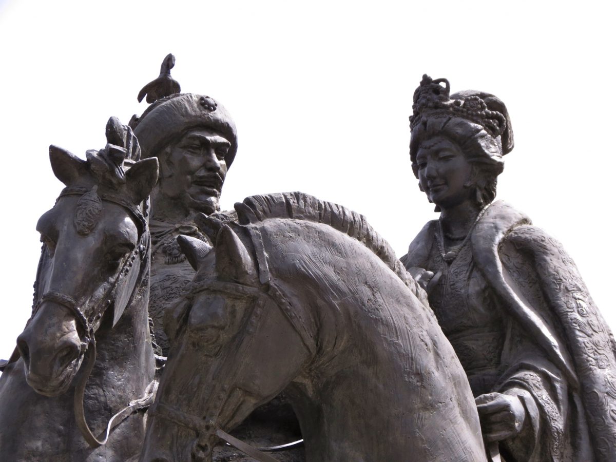 Equestrian statue of Xiongnu Huhanye in Hohhot China