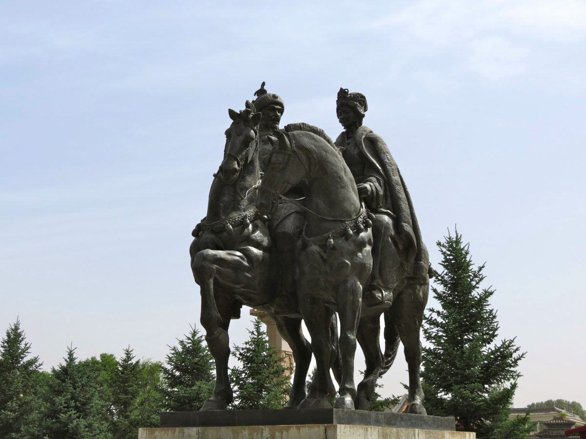 Equestrian statue of Wang Zhaojun in Hohhot China