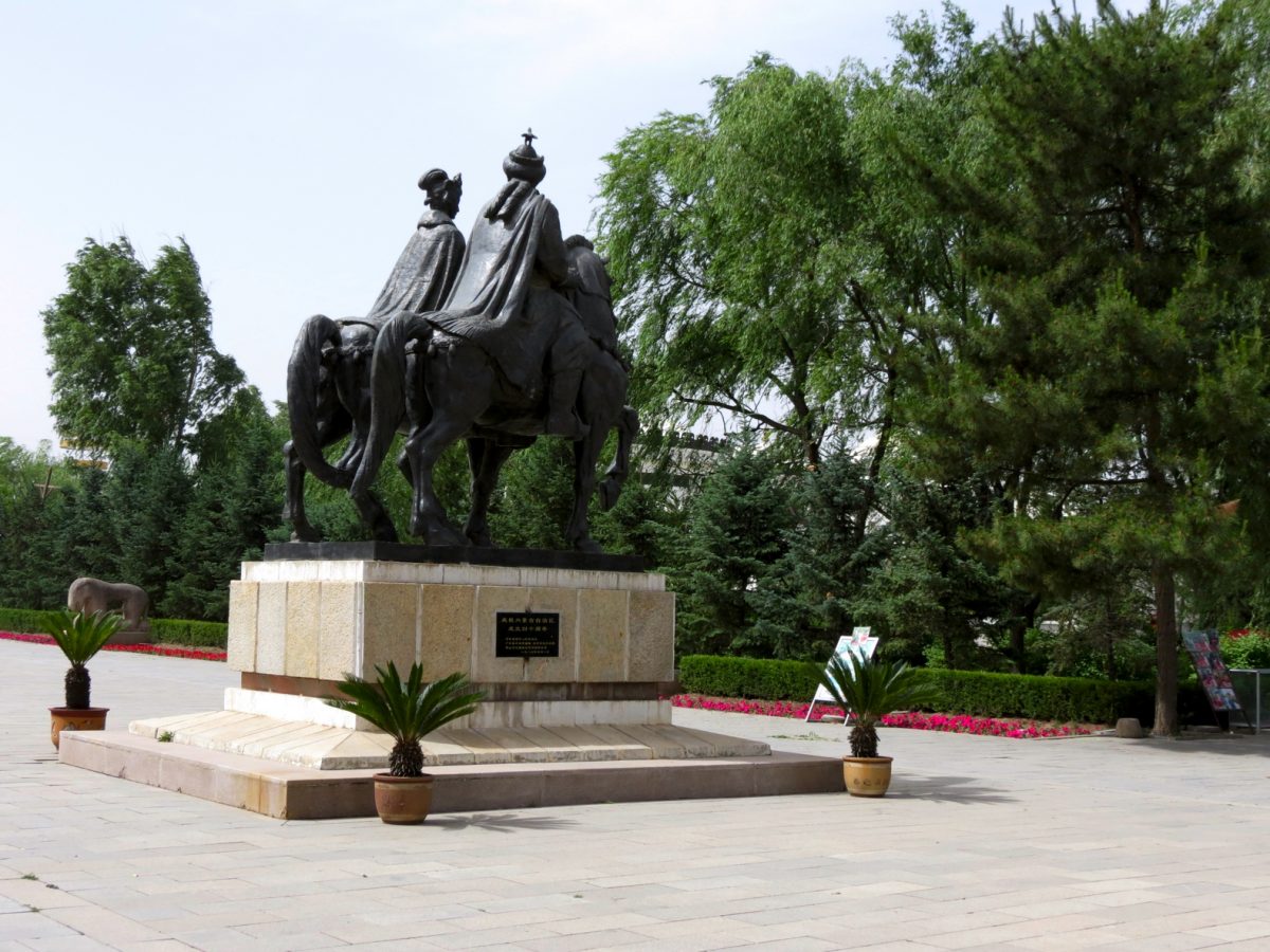 Equestrian statue of Wang Zhaojun in Hohhot China