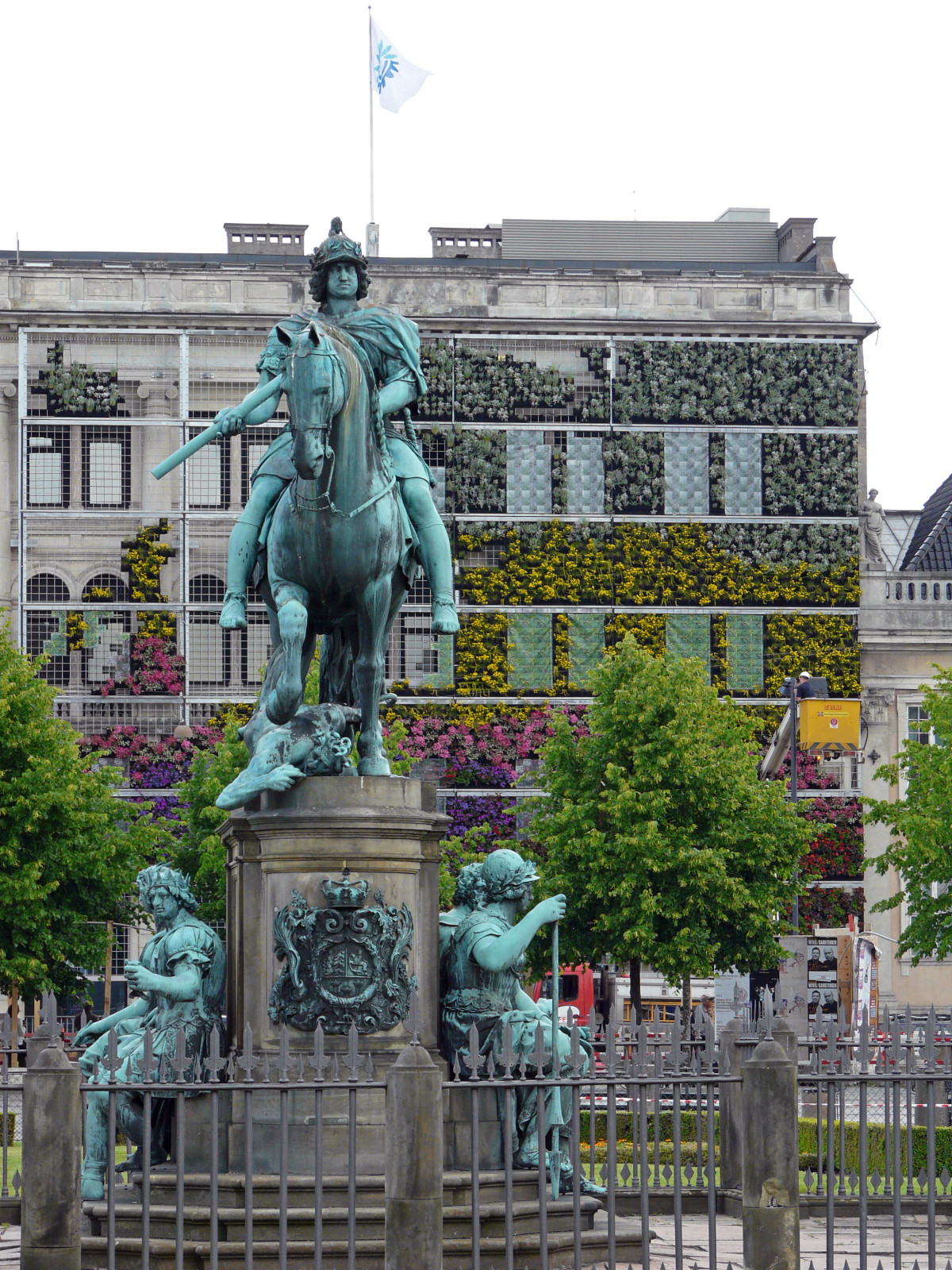Equestrian statue of Christian V in Copenhagen Denmark