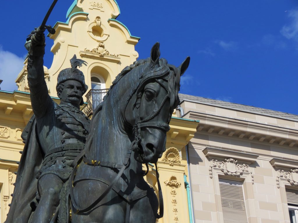 Equestrian statue of Ban Josip Jelacic in Zagreb Croatia