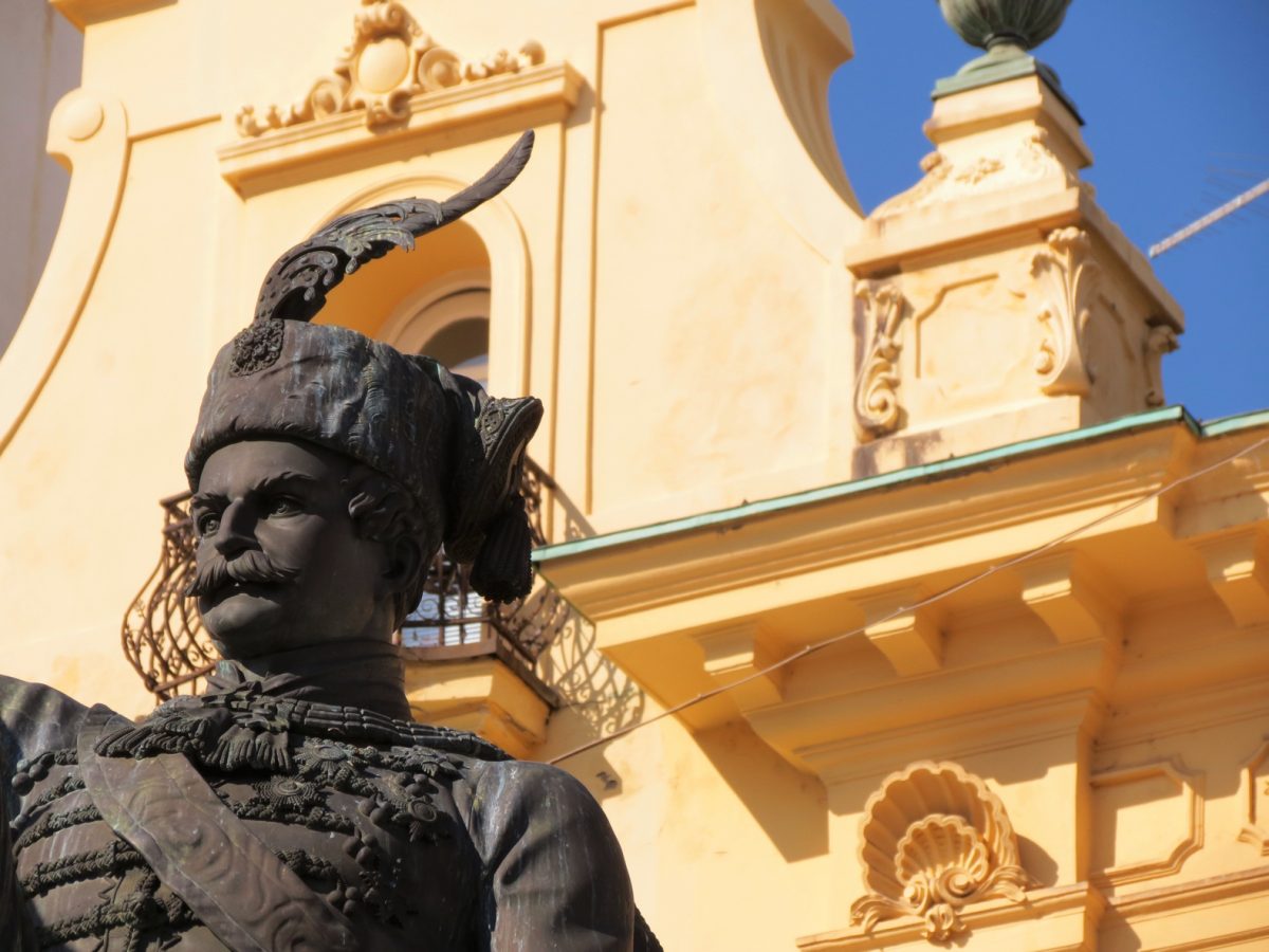 Equestrian statue of Ban Josip Jelacic in Zagreb Croatia