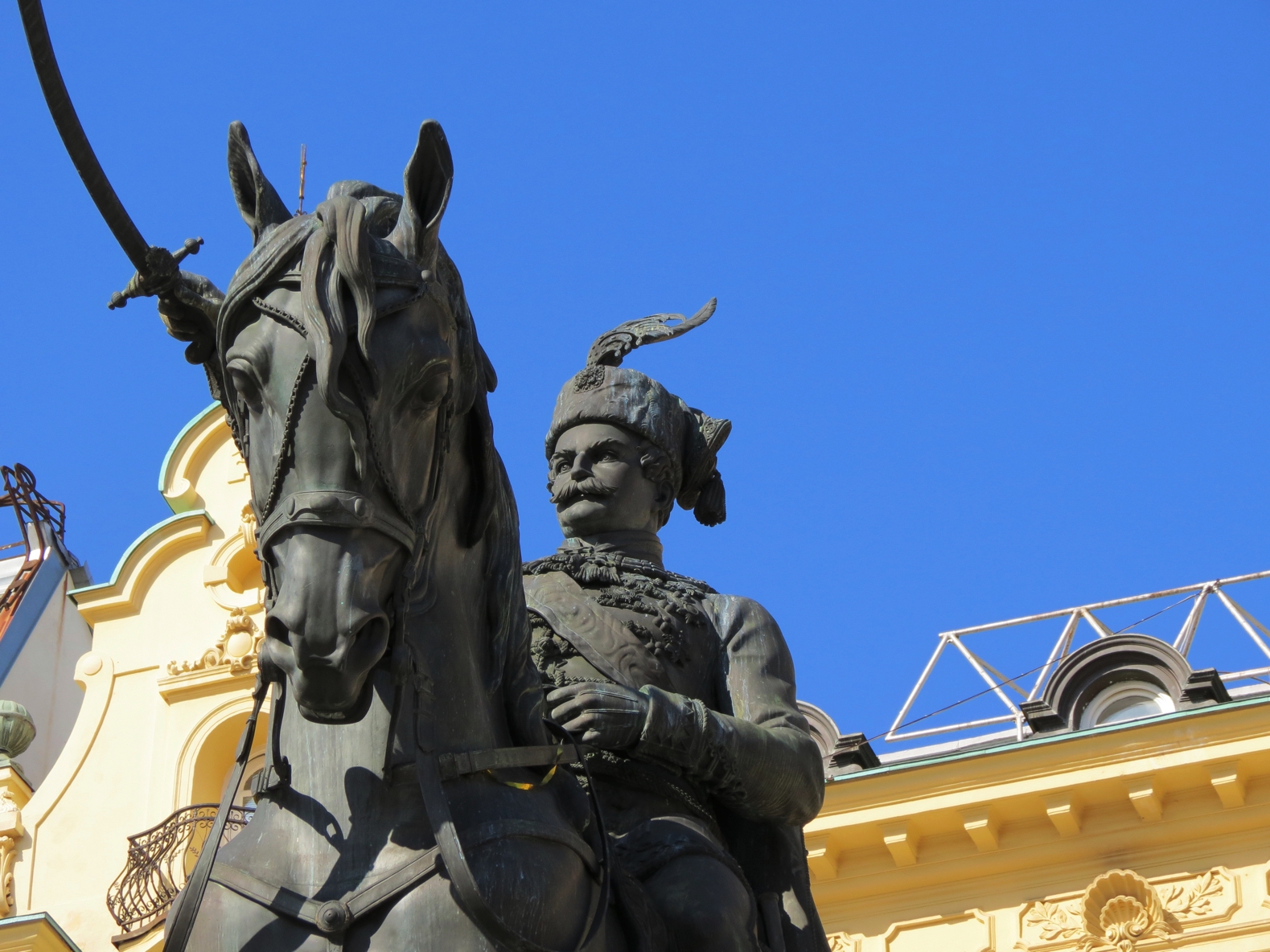 Equestrian statue of Ban Josip Jelacic in Zagreb Croatia