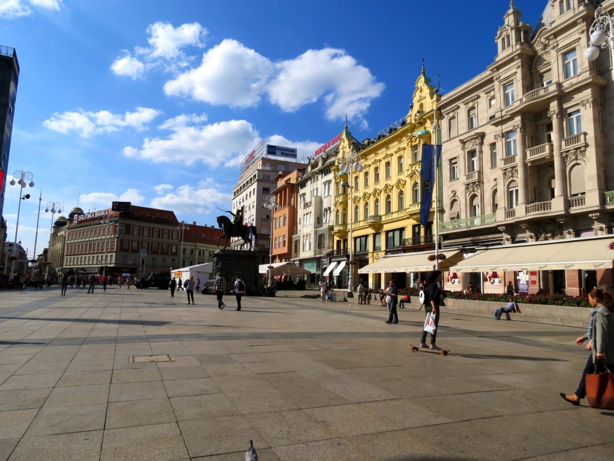 Equestrian statue of Ban Josip Jelacic in Zagreb Croatia