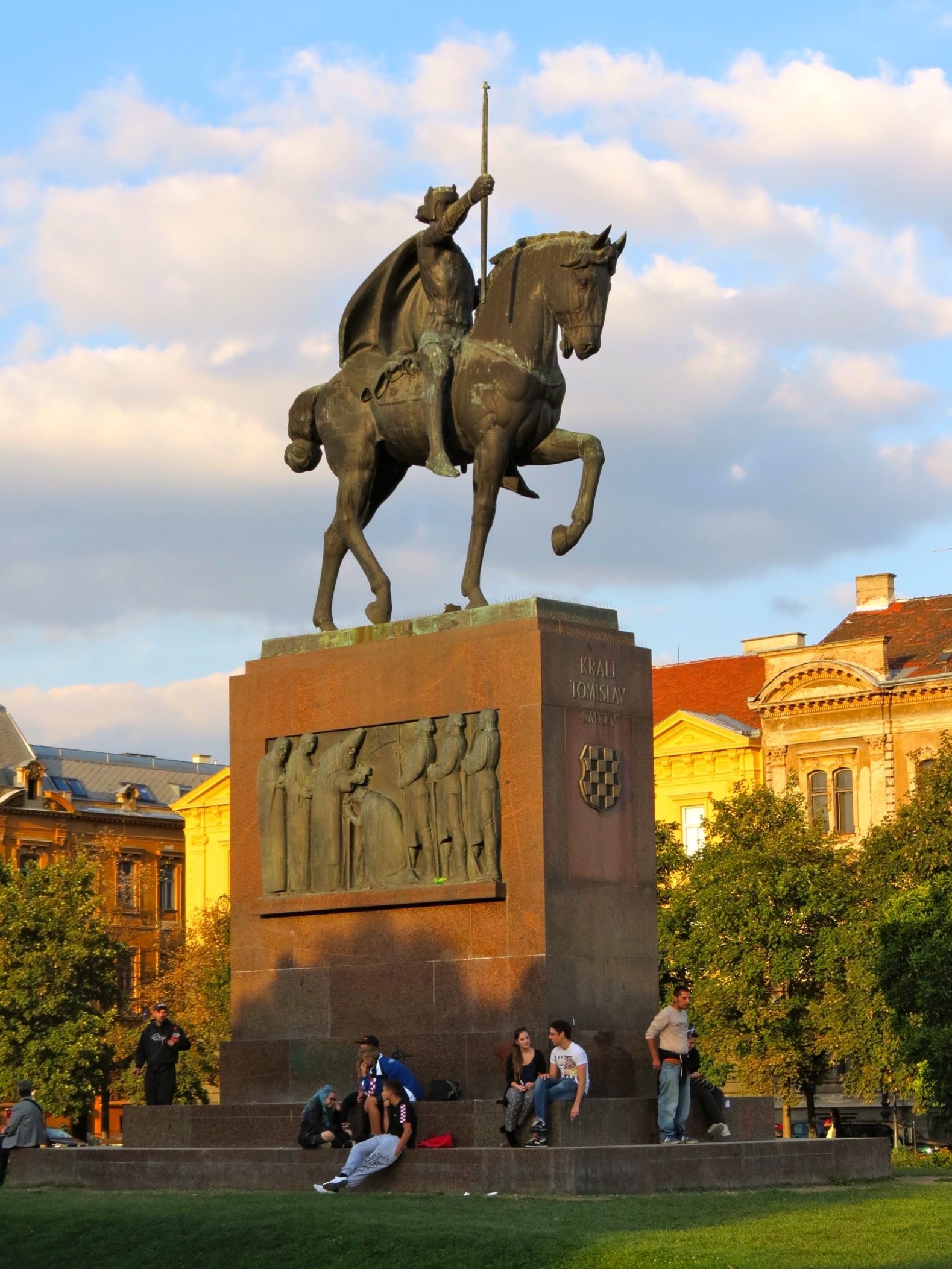 Equestrian statue of Tomislav in Zagreb Croatia
