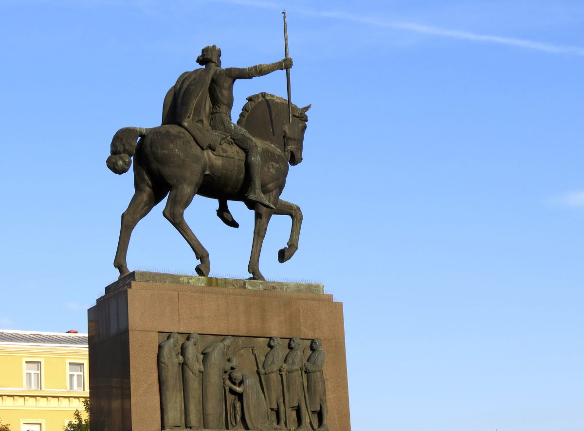 Equestrian statue of Tomislav in Zagreb Croatia