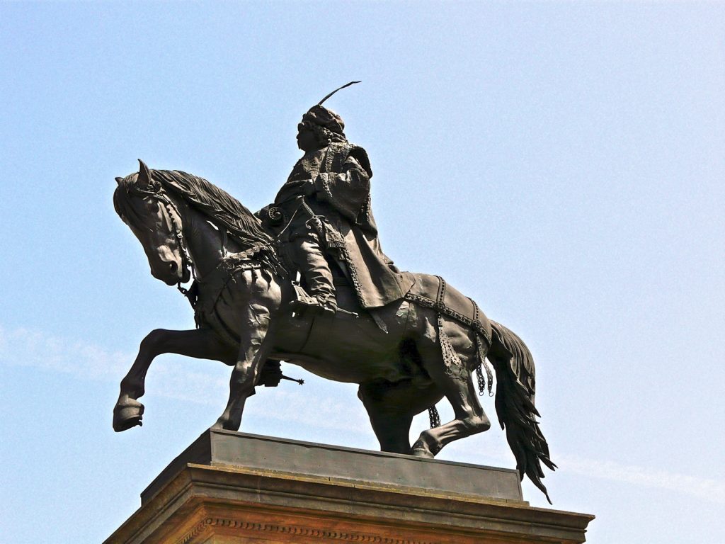 Equestrian statue of George of Podebrady in Podebrady Czech Republic