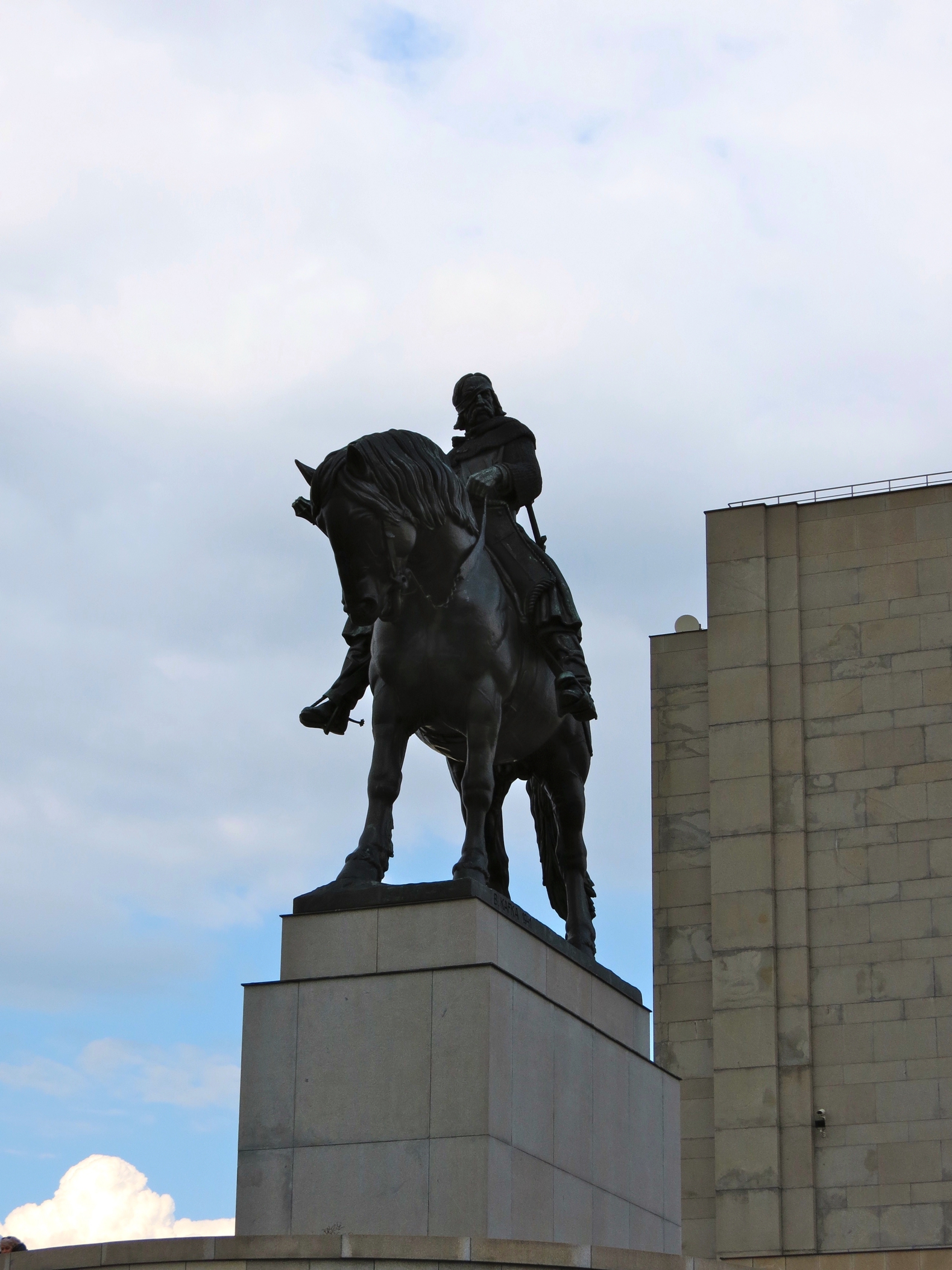 Equestrian statue of Jan Zizka in Prague Czech Republic