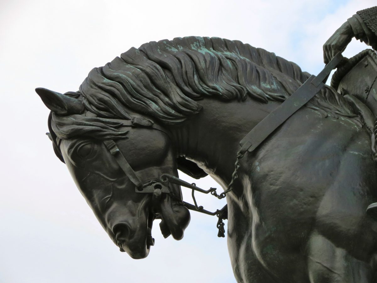 Equestrian statue of Jan Zizka in Prague Czech Republic