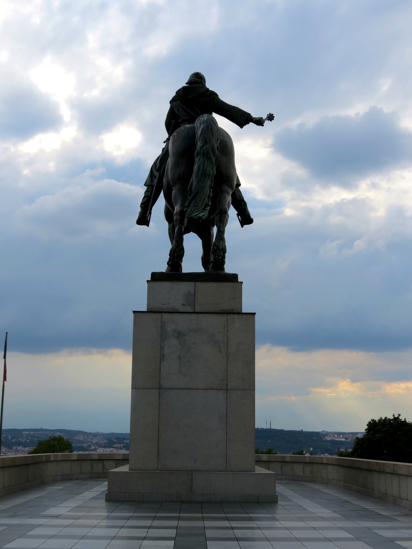 Equestrian statue of Jan Zizka in Prague Czech Republic