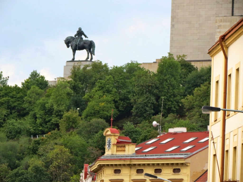Equestrian statue of Jan Zizka in Prague Czech Republic