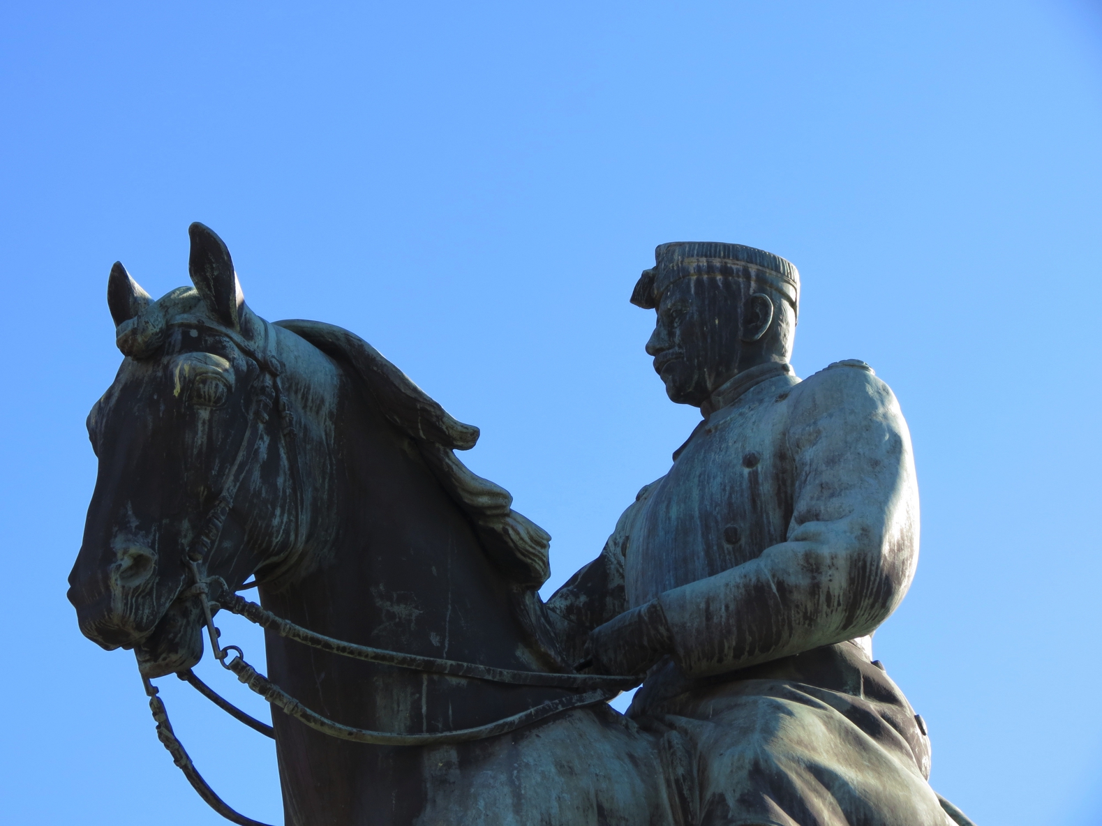Equestrian statue of Christian X in Aarhus Denmark