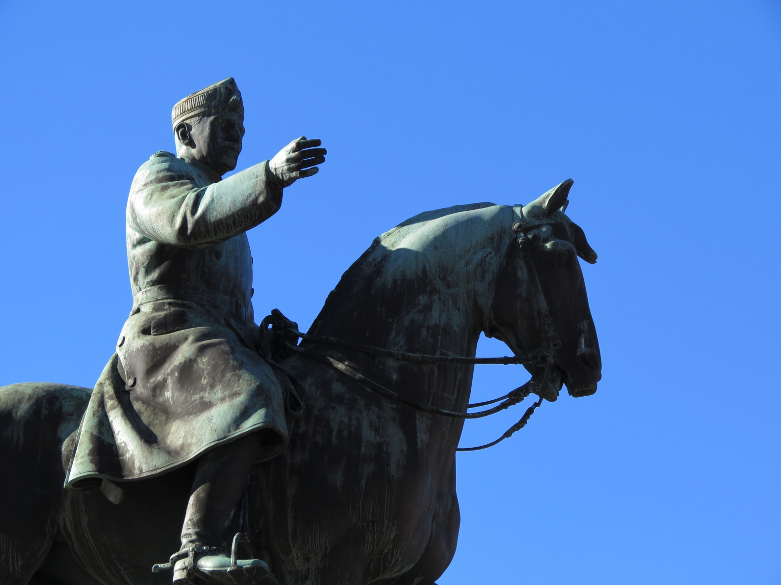 Equestrian statue of Christian X in Aarhus Denmark