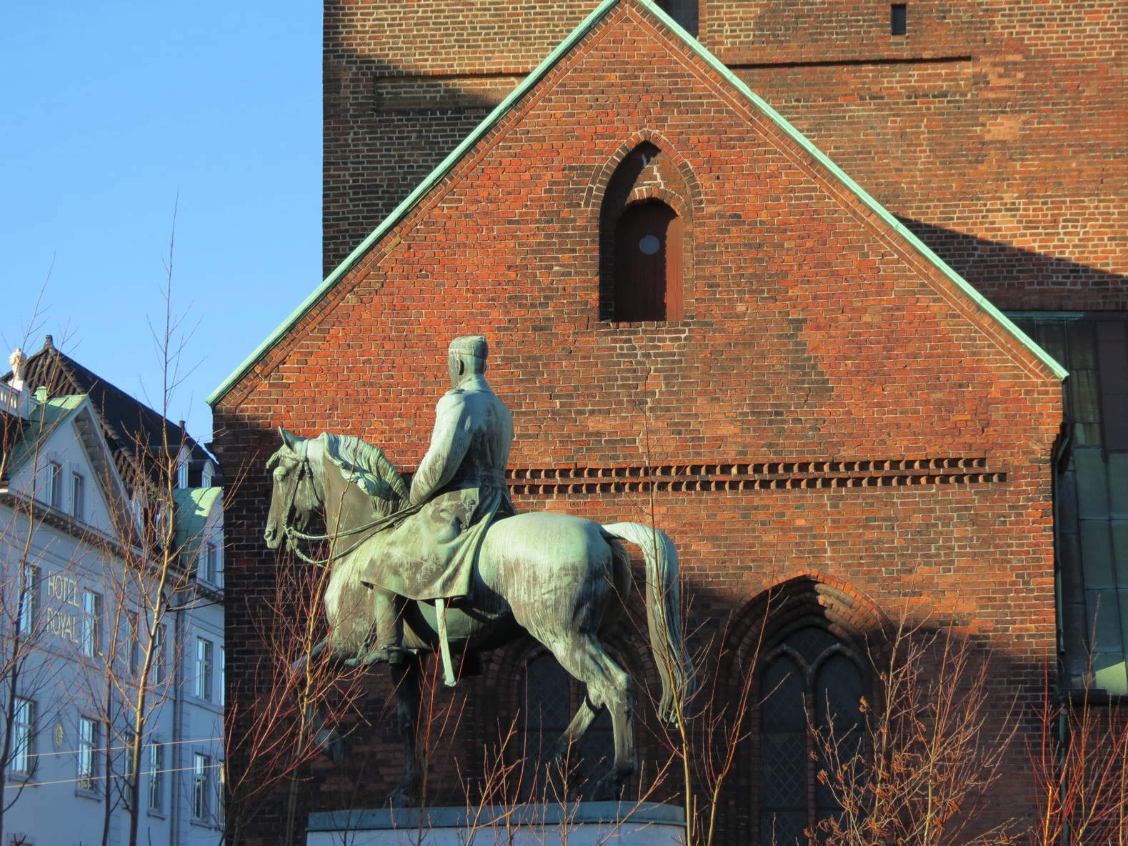 Equestrian statue of Christian X in Aarhus Denmark