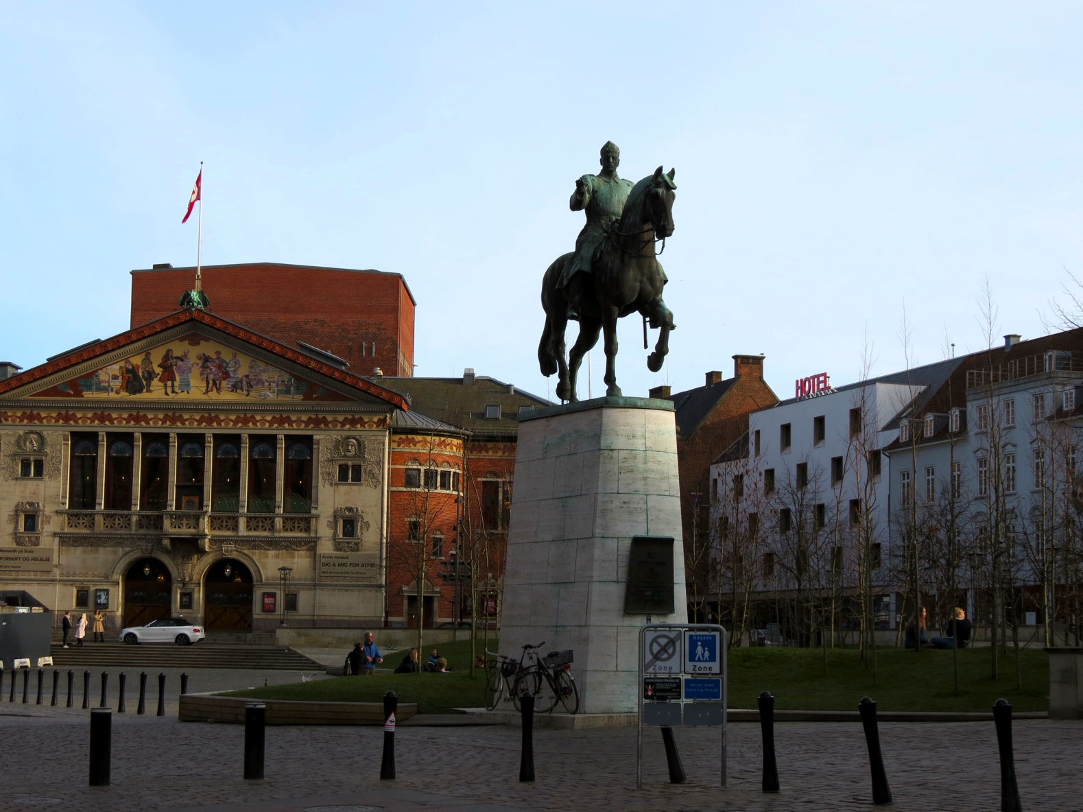 Equestrian statue of Christian X in Aarhus Denmark