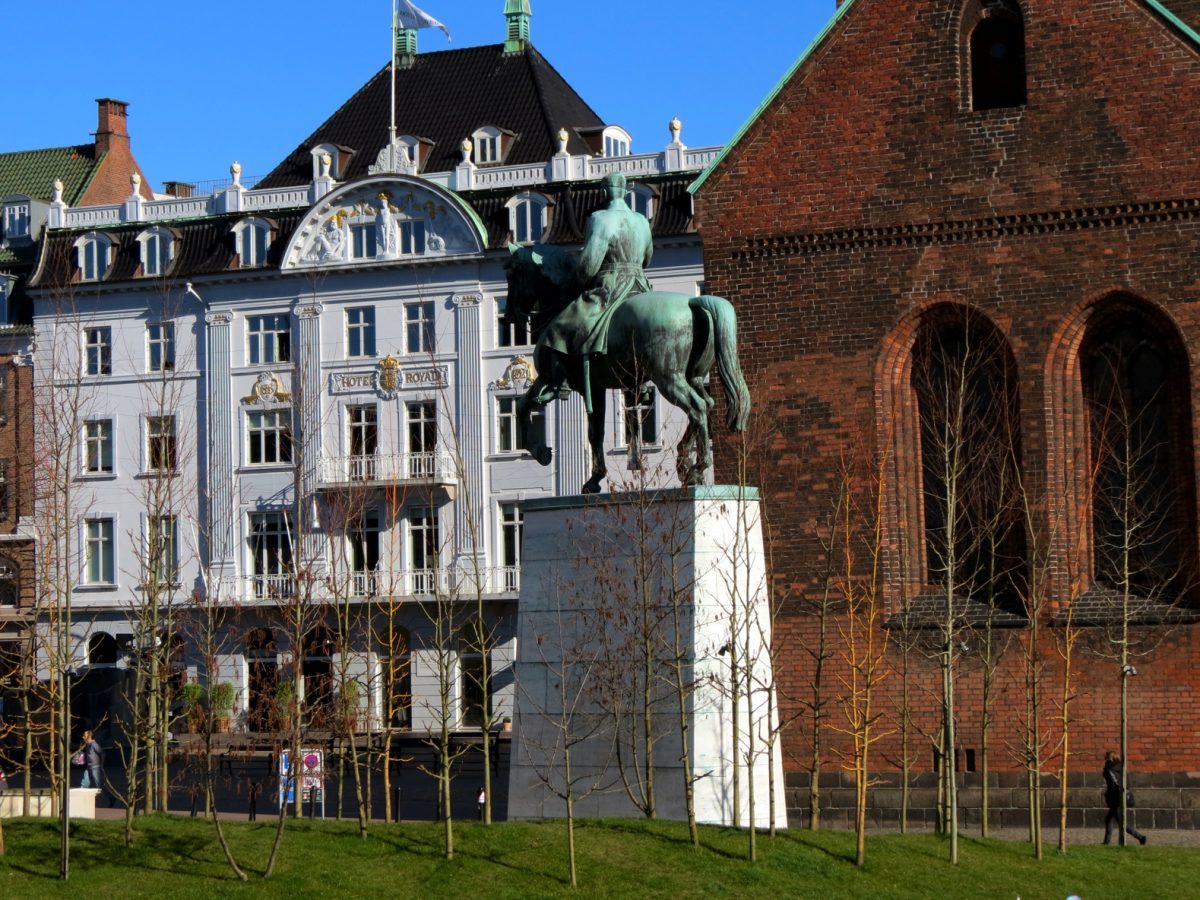 Equestrian statue of Christian X in Aarhus Denmark