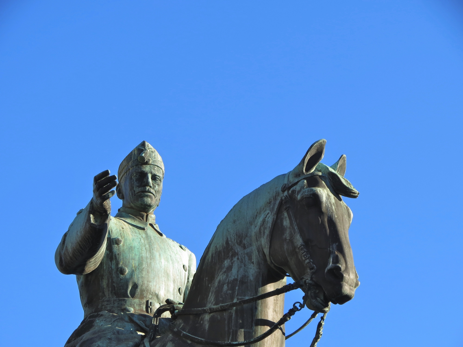 Equestrian statue of Christian IX in Esbjerg Denmark