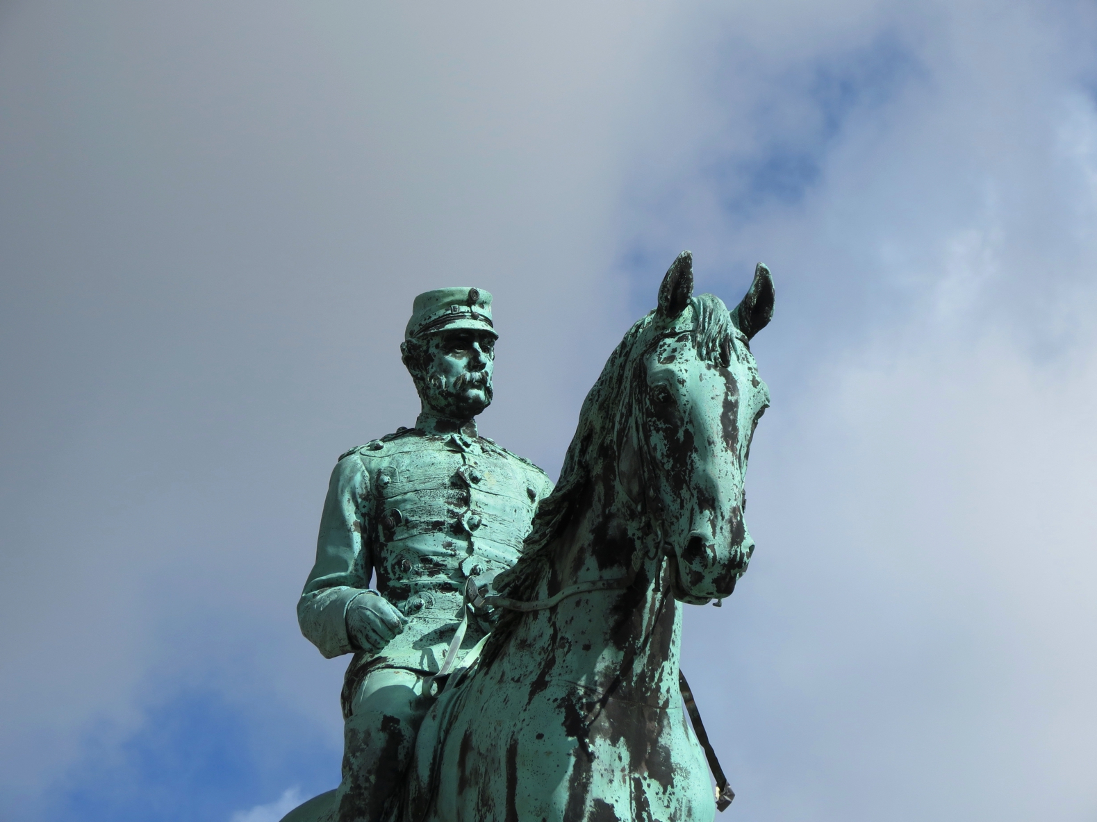 Equestrian statue of Christian IX in Esbjerg Denmark