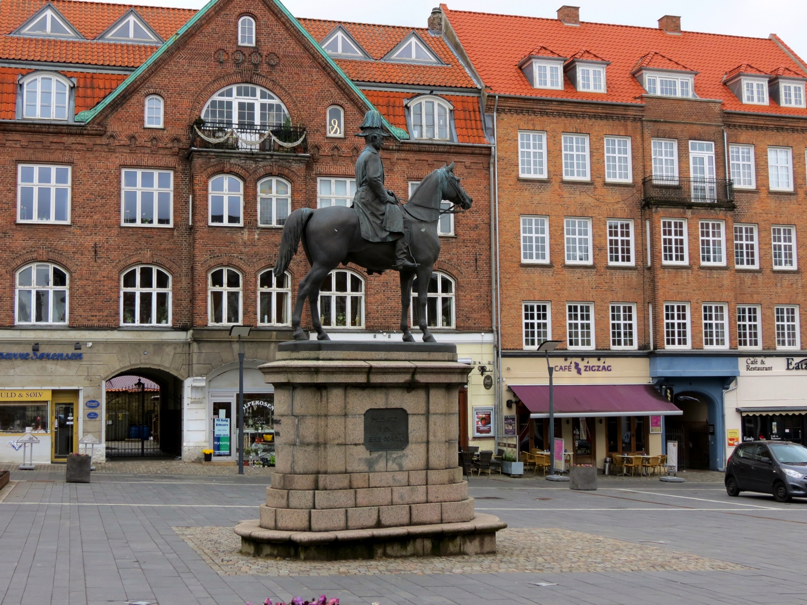 Equestrian statue of Christian IX in Slagelse Denmark