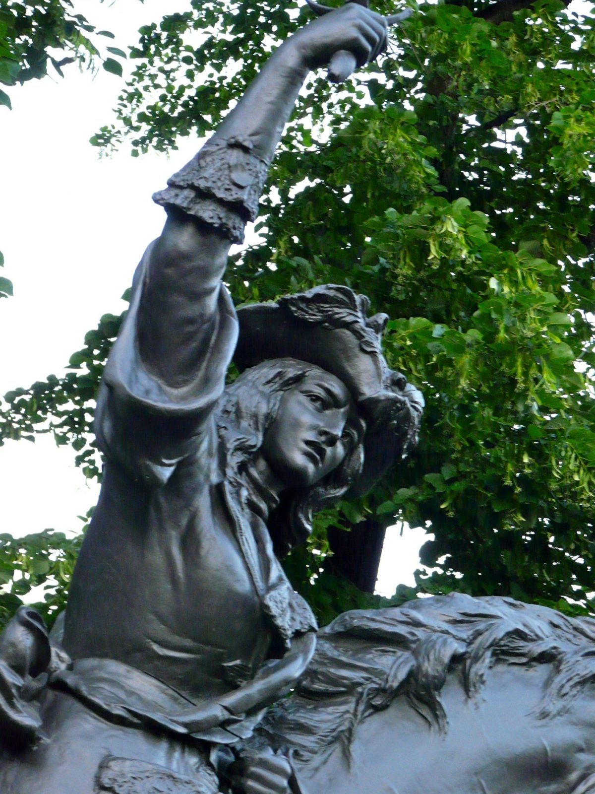Equestrian statue of Philis de la Charce in Grenoble France