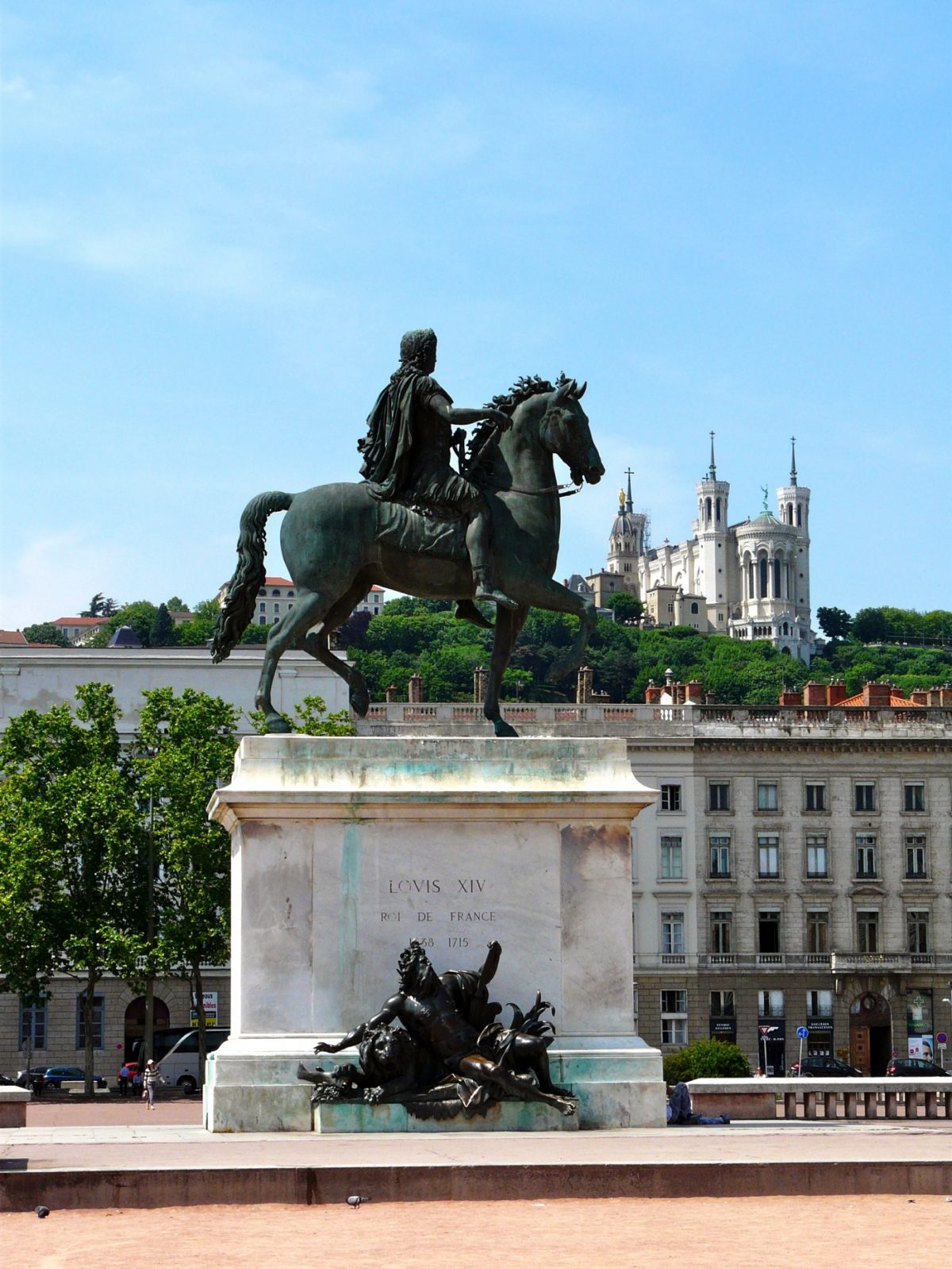 Equestrian statue of Louis XlV in Lyon France
