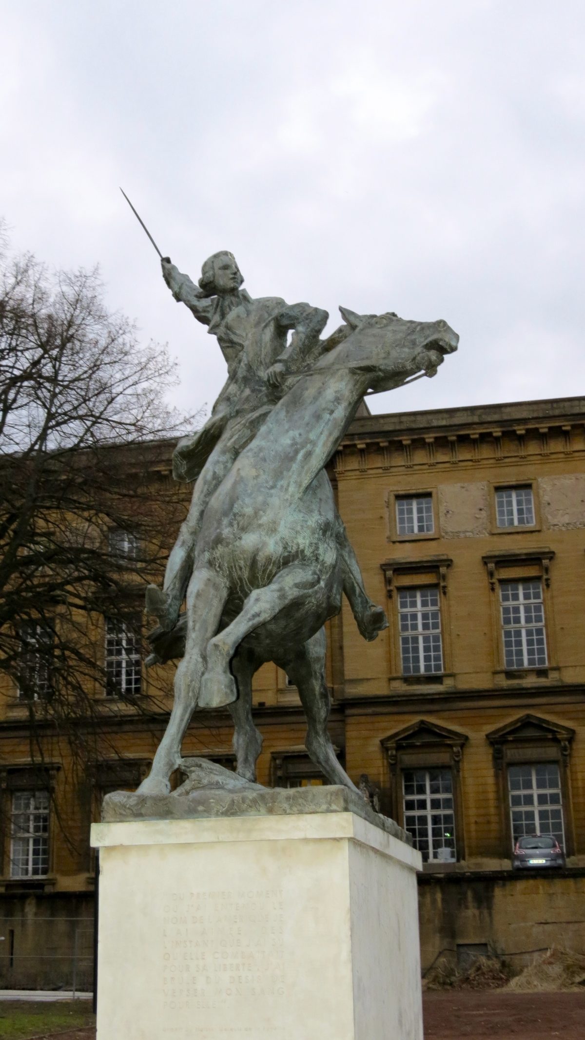 Equestrian statue of Lafayette in Metz France