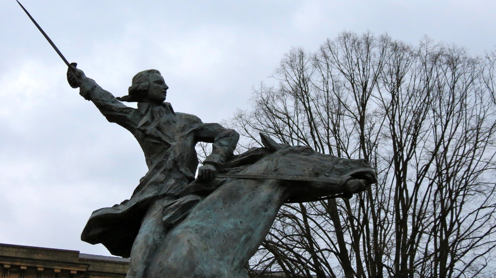 Equestrian statue of Lafayette in Metz France