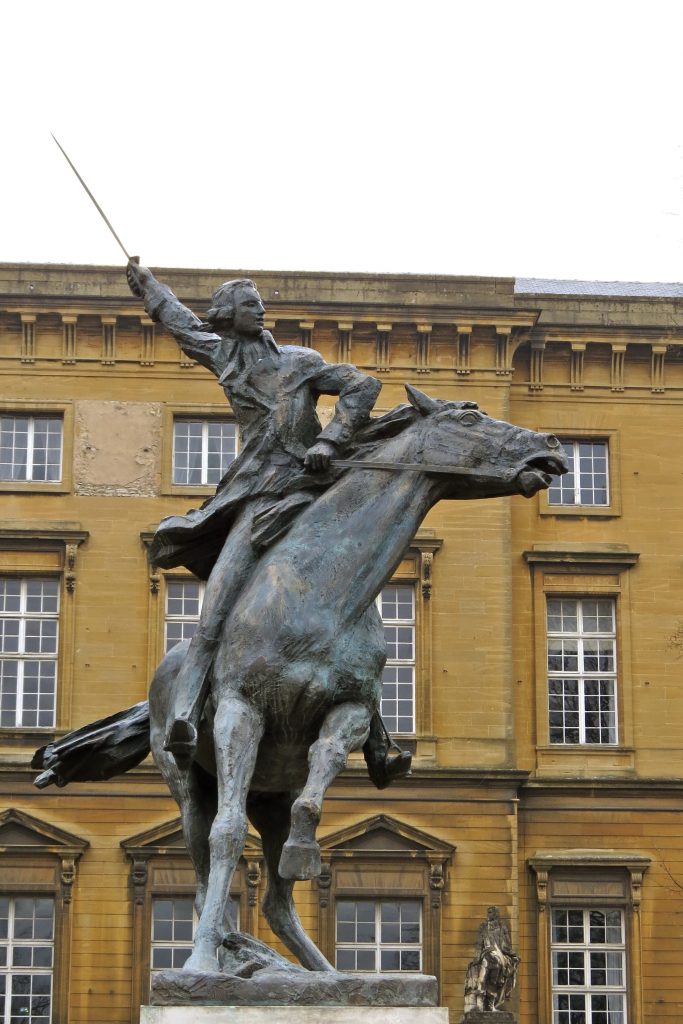 Equestrian statue of Lafayette in Metz France