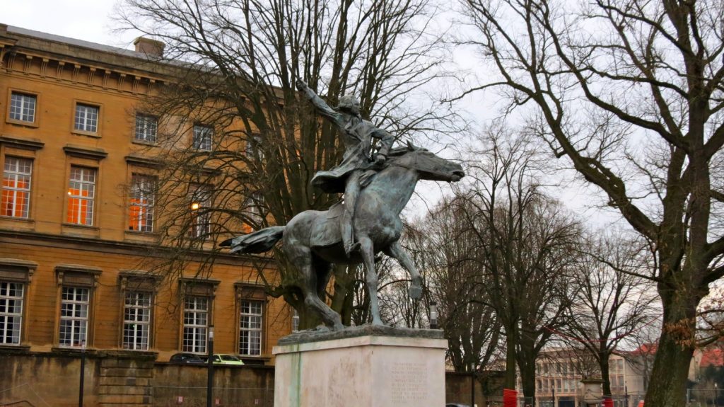 Equestrian statue of Lafayette in Metz France