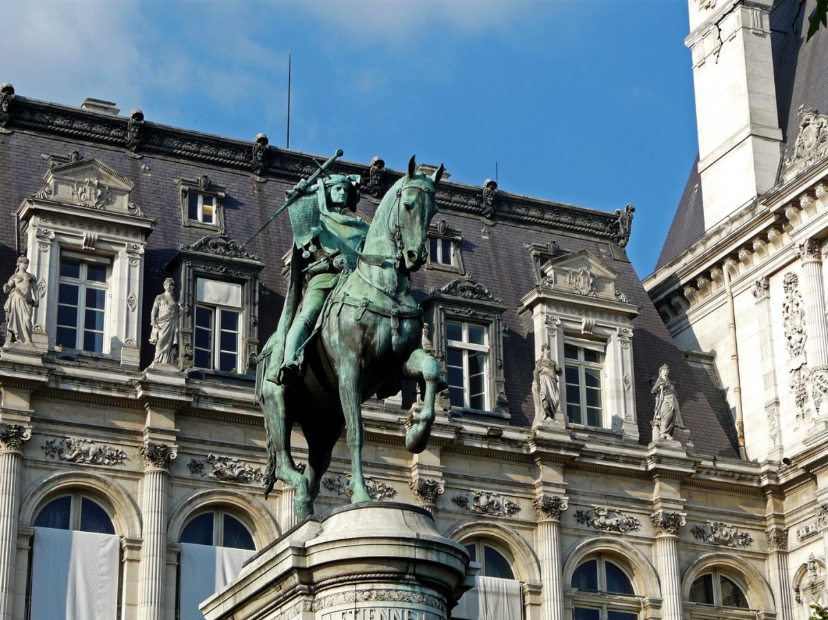 Equestrian statue of Etienne Marcel in Paris France