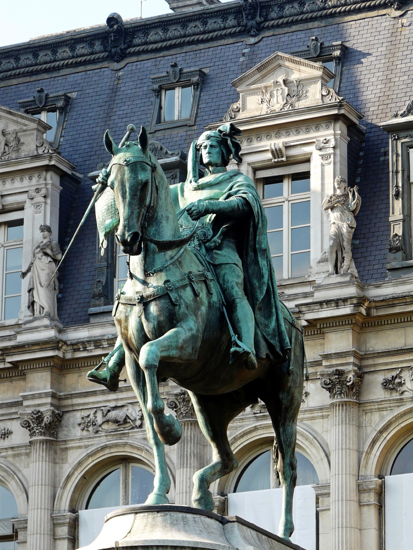 Equestrian statue of Etienne Marcel in Paris France
