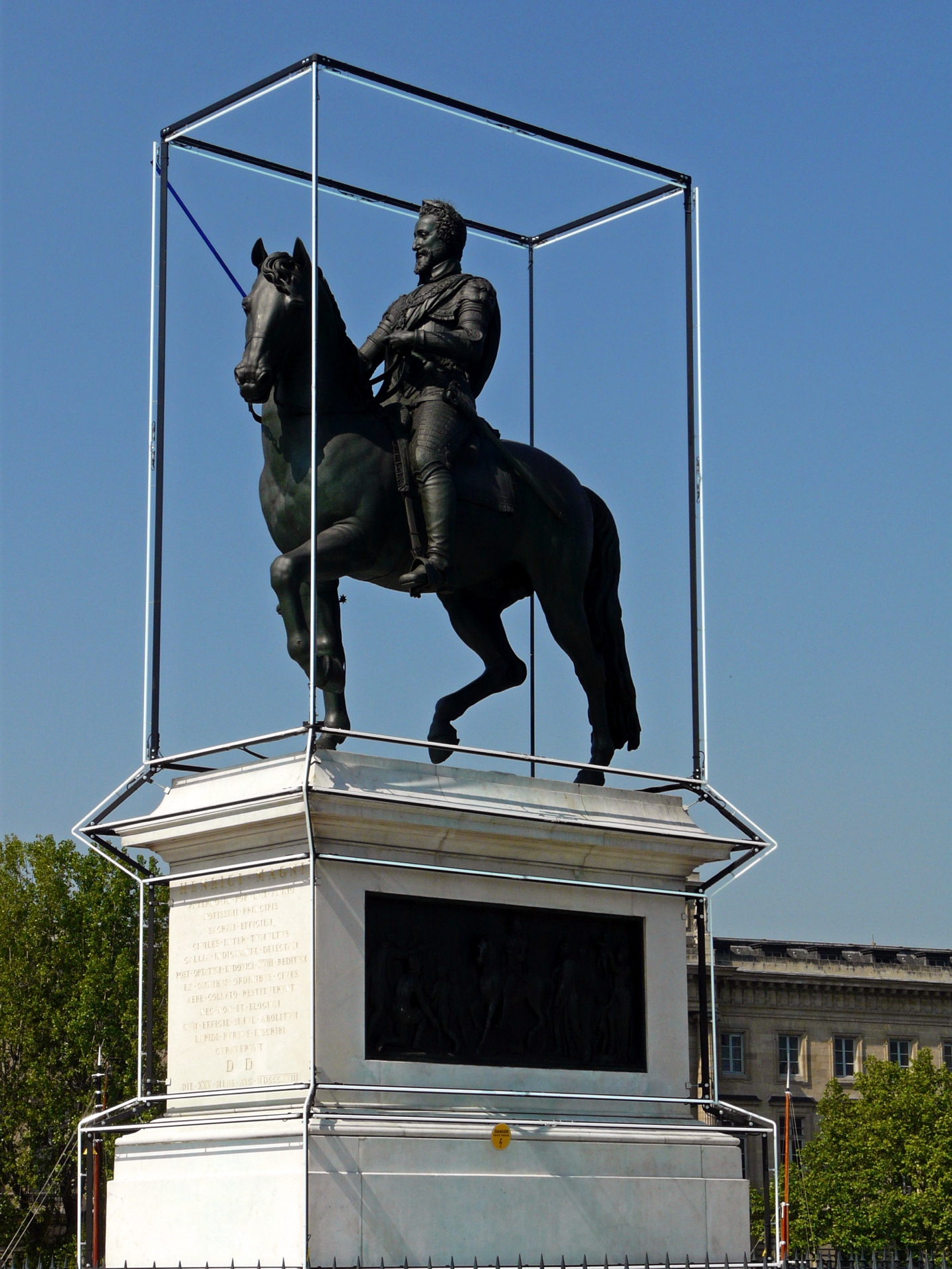 Equestrian statue of Henri lV in Paris France