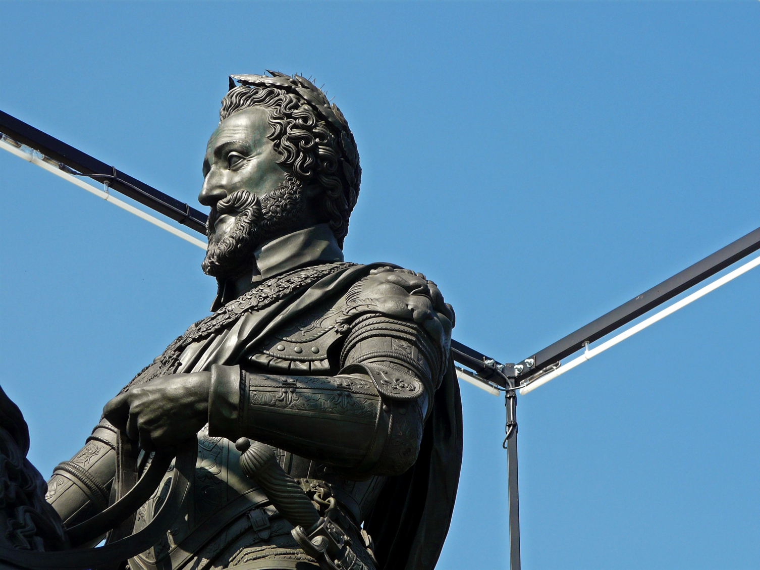 Equestrian statue of Henri lV in Paris France