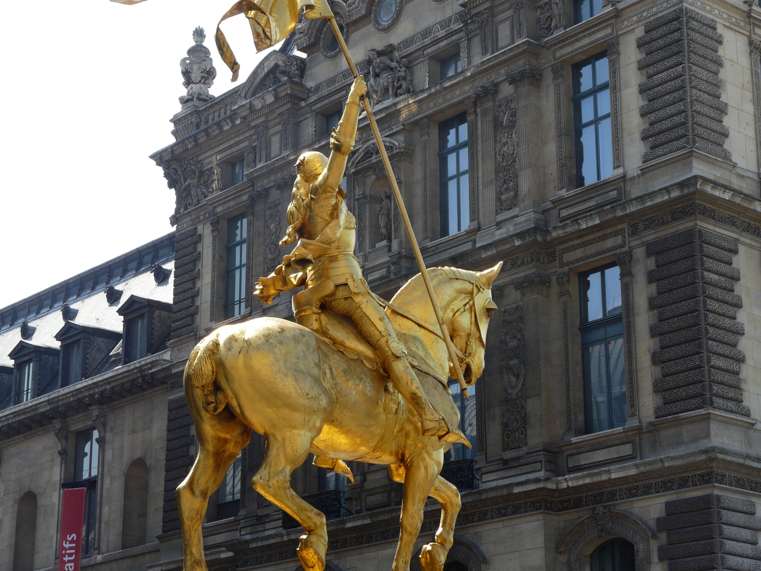Equestrian statue of Jeanne d'Arc in Paris France
